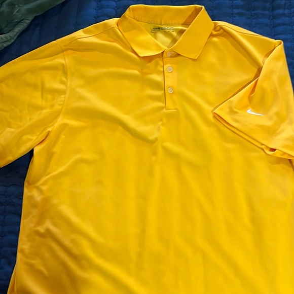 Nike | Shirts | Nike Gold Color Polo | Poshmark